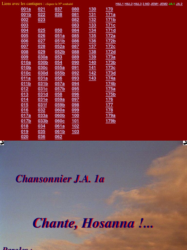 Chansonnier JA 001-179 | PDF | Prière | Noé