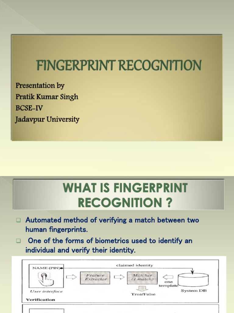 FingerPrint Recognition | PDF | Fingerprint | Areas Of Computer Science
