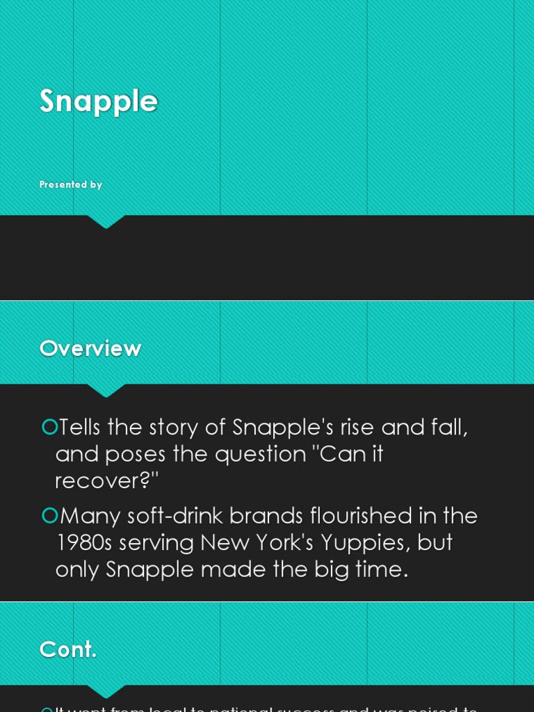 Snapple | PDF | Brand | Advertising