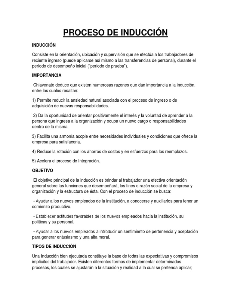 Proceso de Inducción | PDF | Razonamiento inductivo | Información
