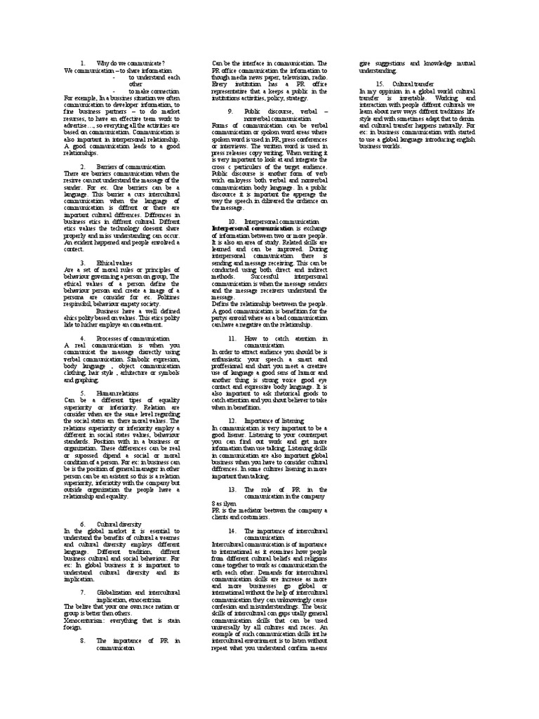 Why Do We Communicate | PDF | Cross Cultural Communication | Communication