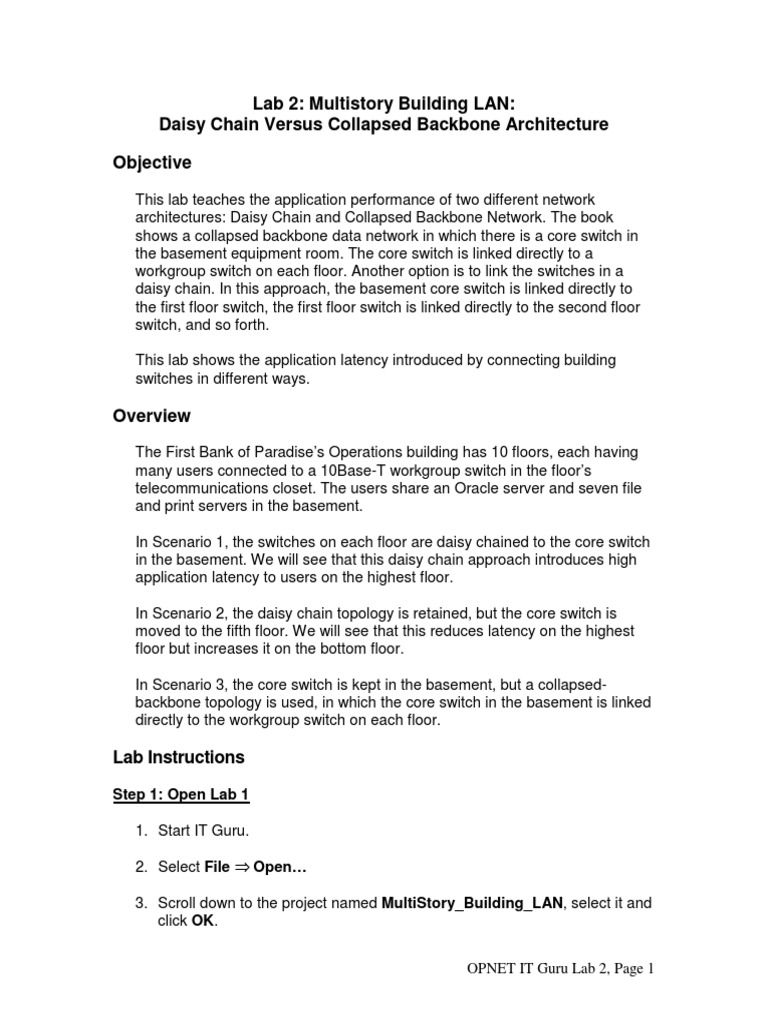 Opnet Manual 02 Lan | PDF | Network Topology | System Software
