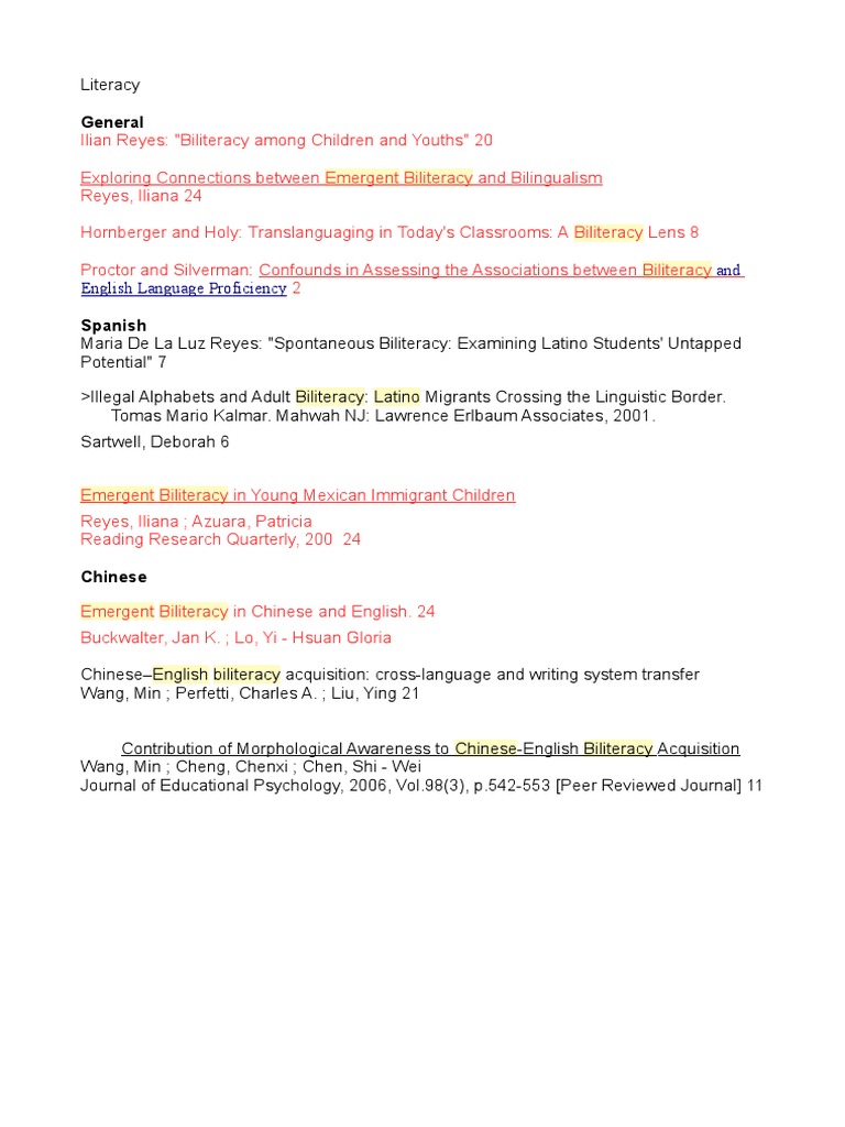Understanding Biliteracy in Youth | PDF | Social Science | Foreign ...