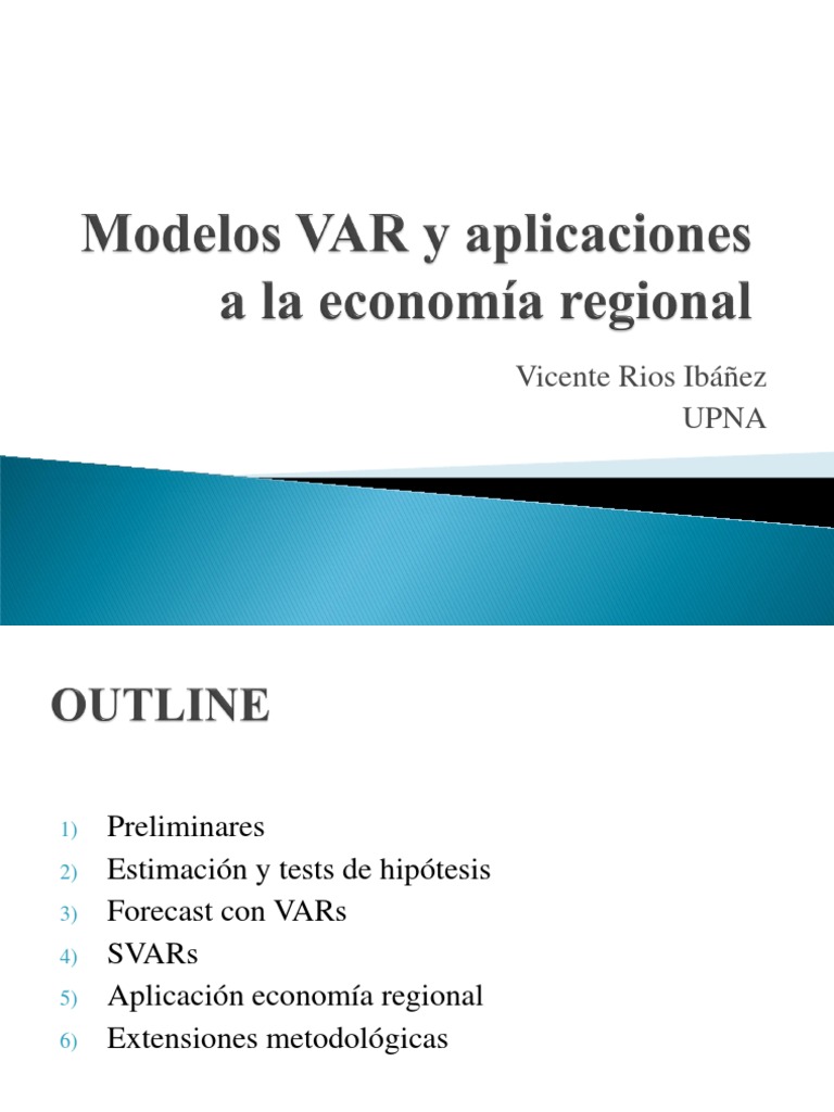Modelos VAR y Aplicaciones A La Economía Regional | PDF | Ciencias ...