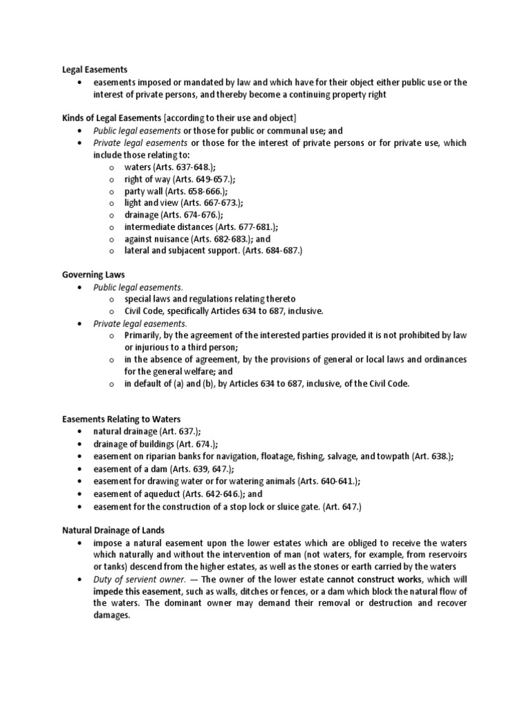 Legal Easements | Easement | Dam