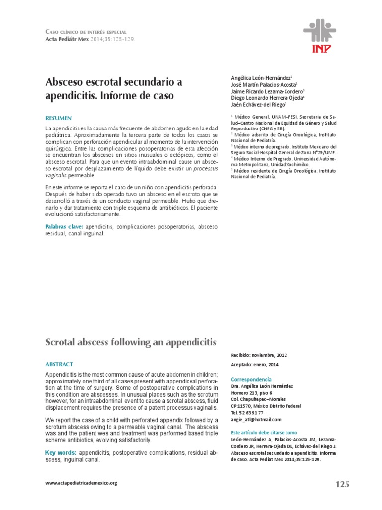 Absceso - Escrotal INFORME de CASO | PDF | Medicina | Medicina CLINICA