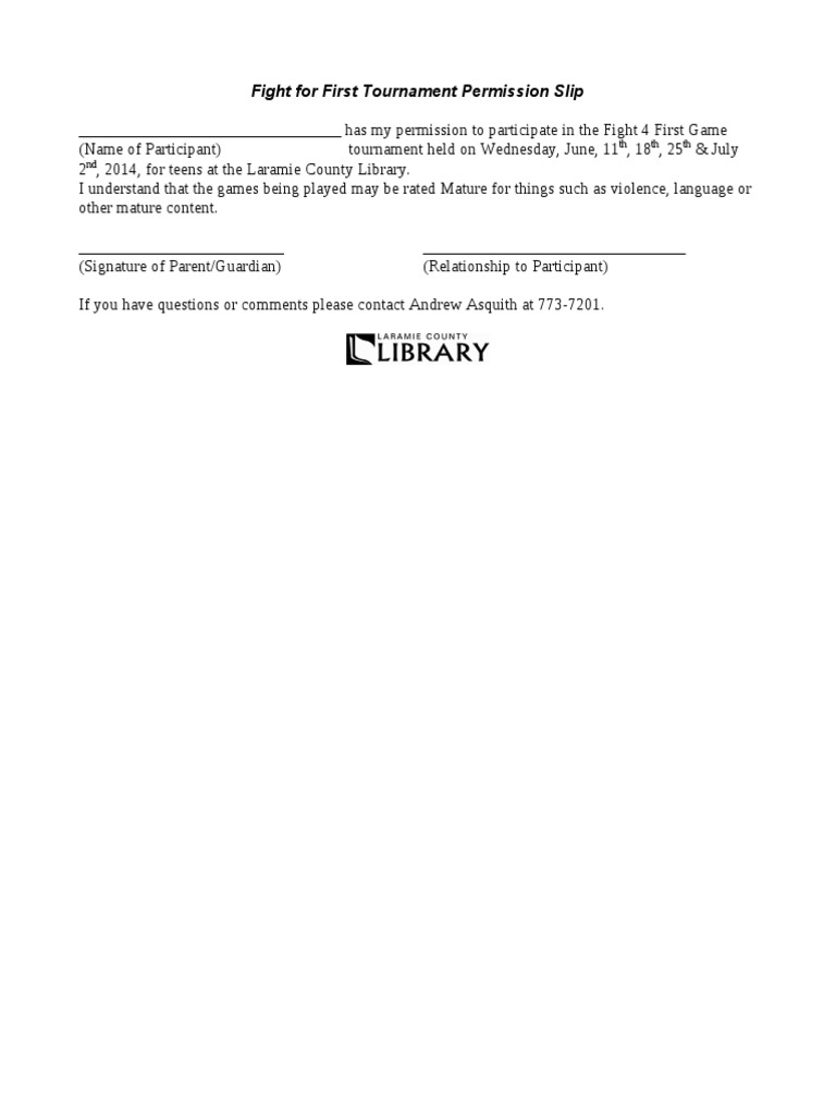 Fight for First Tournament Consent | PDF
