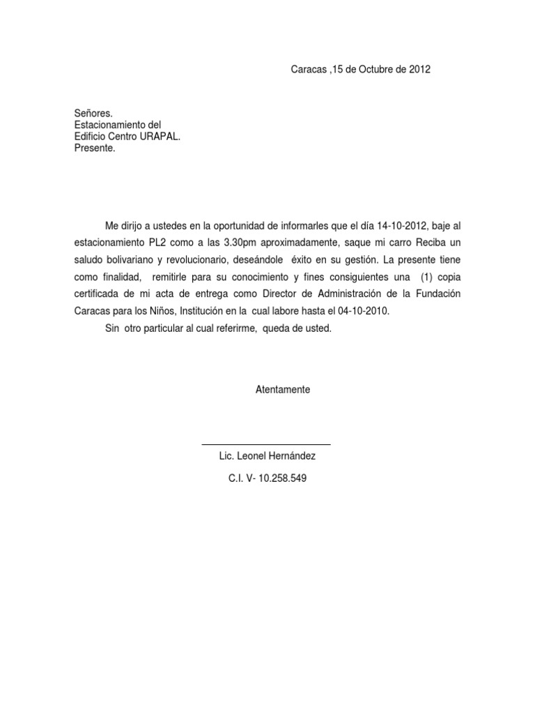 Oficio de Acta | PDF