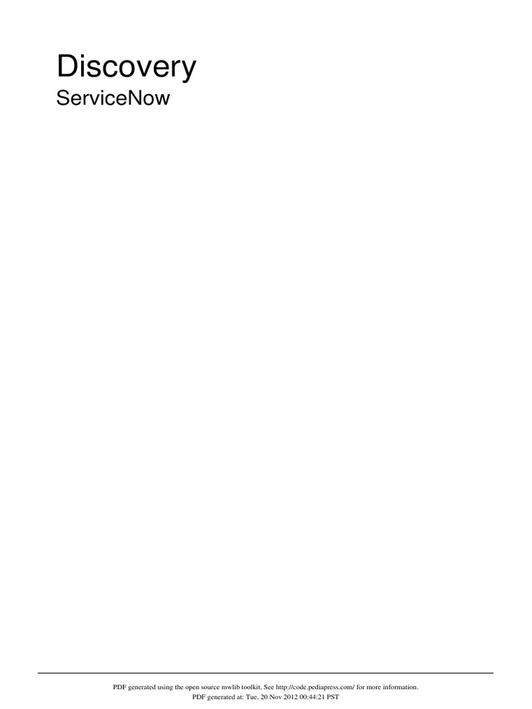 ServiceNow Discovery in Detail | PDF | Secure Shell | Port (Computer Networking)