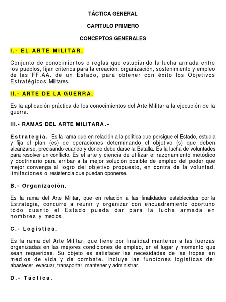 Tactica General | PDF | Militar | Artillería
