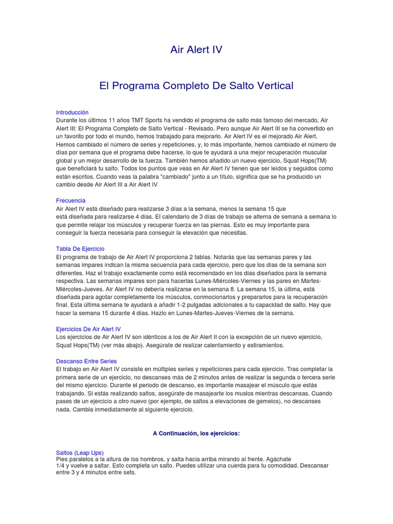 Air Alert IV PDF | PDF | Ejercicio físico | Vóleibol