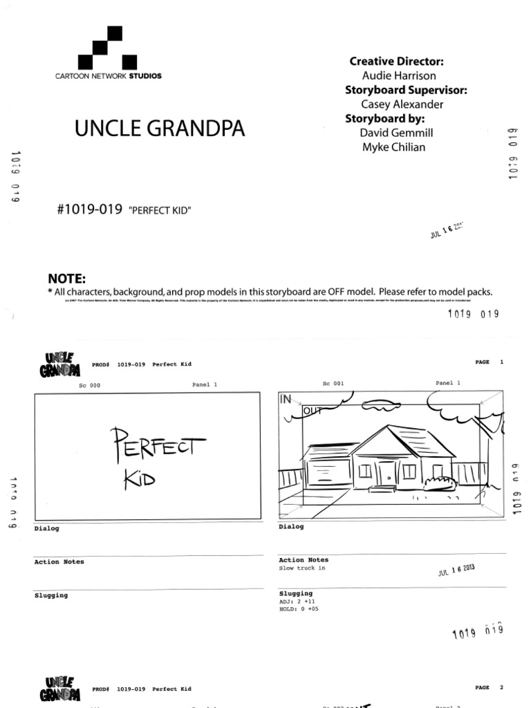 UG 1019-019 Perfect Kid Storyboard | PDF