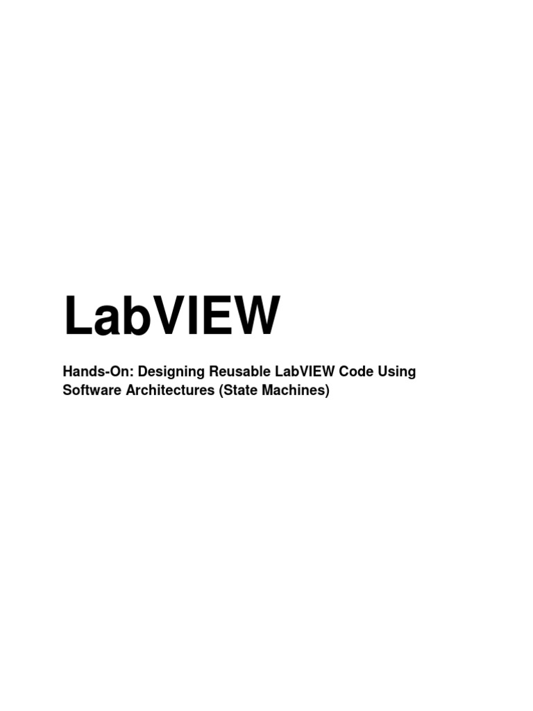 State Machines Hands-On Exercises LabView | PDF | Software Engineering ...