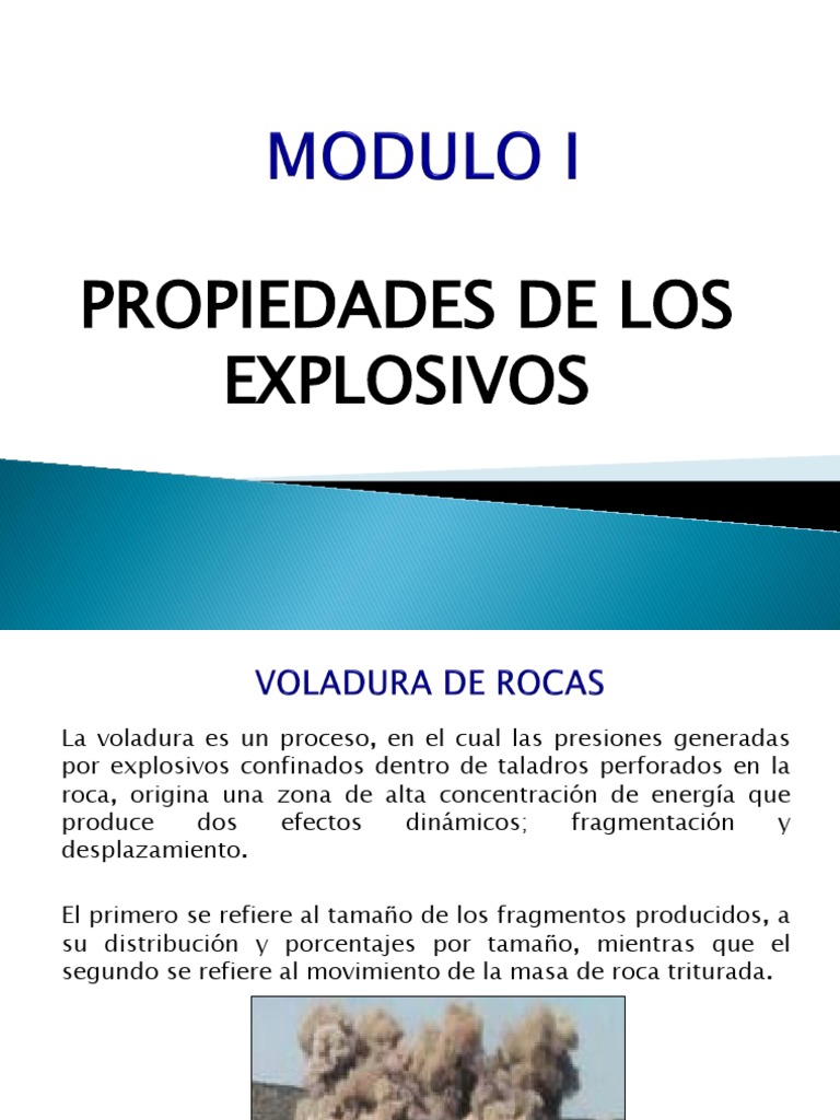 1) Propiedades de los Explosivos.pptx | Material explosivo | Densidad