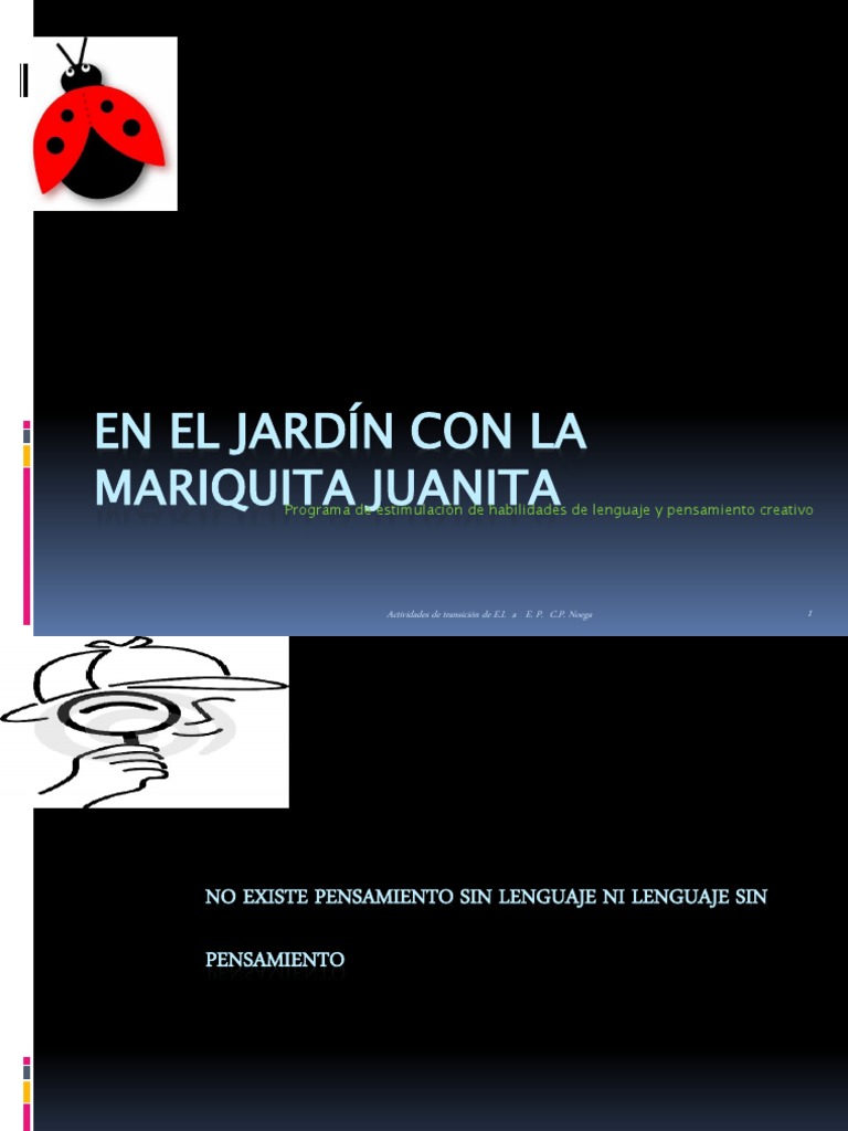 En El Jardin Con La Mariquita Juanita | PDF | Aprendizaje | Conceptos ...