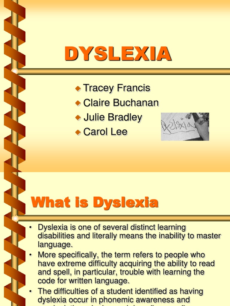 Dyslexia -History causes characteristics | Dyslexia | Learning Disability
