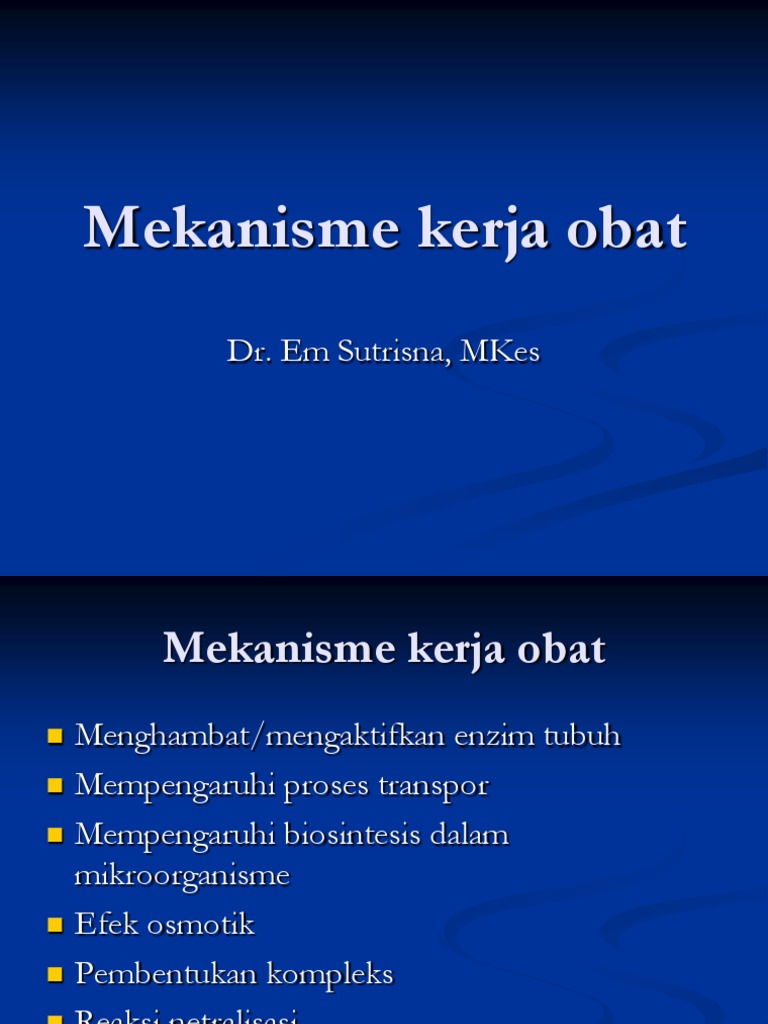 Mekanisme Kerja Obat | PDF
