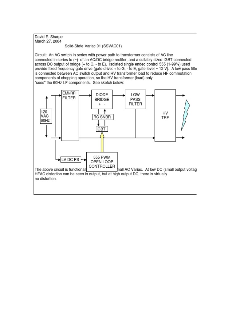 Solid-State Variac 01 (SSVAC01): Description and Circuit Diagram of a ...
