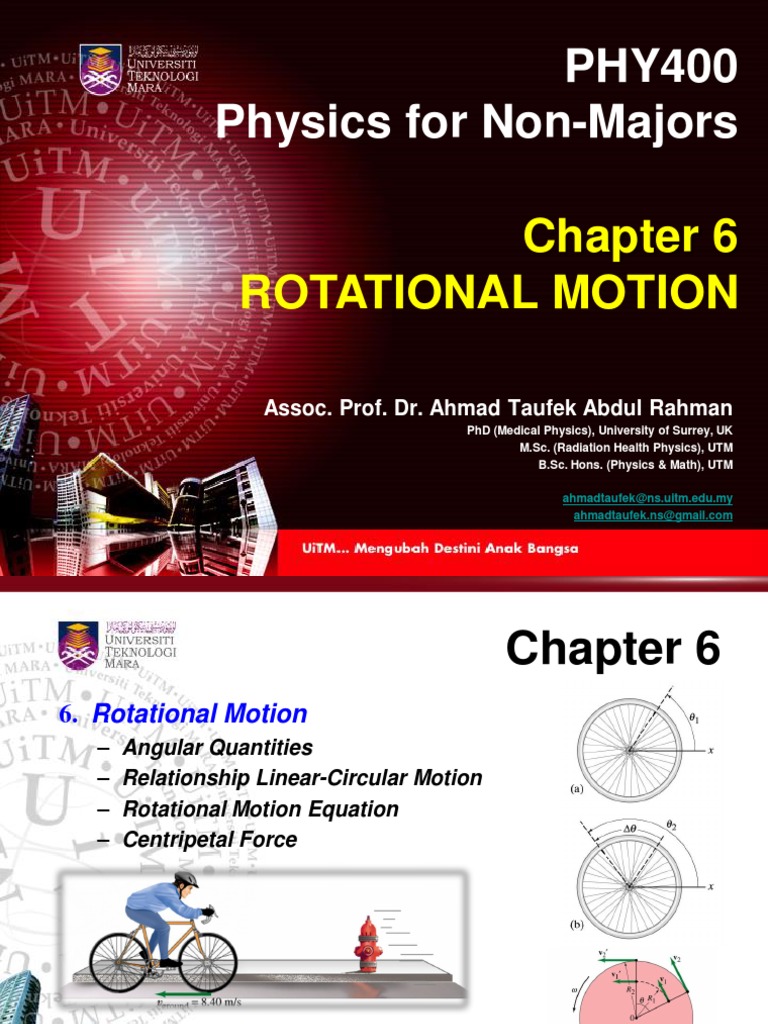PHY 400 - Chapter 6 - Rotational Motion | PDF | Rotation Around A Fixed ...