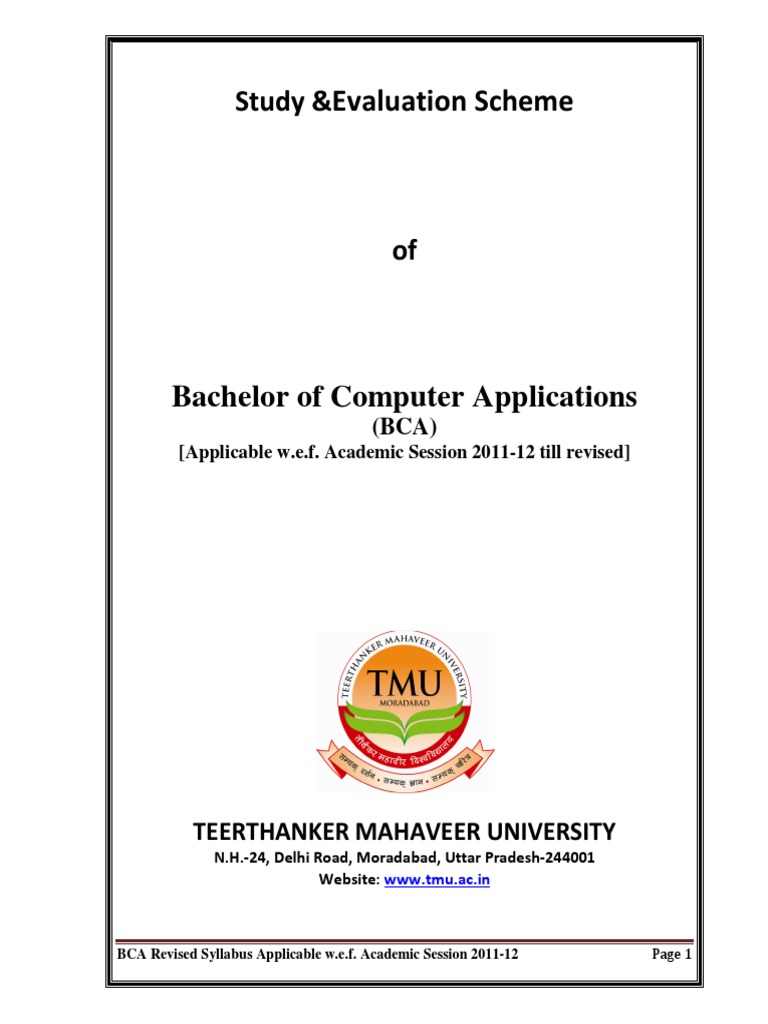 Bca Syllabus Series Mathematics Control Flow 