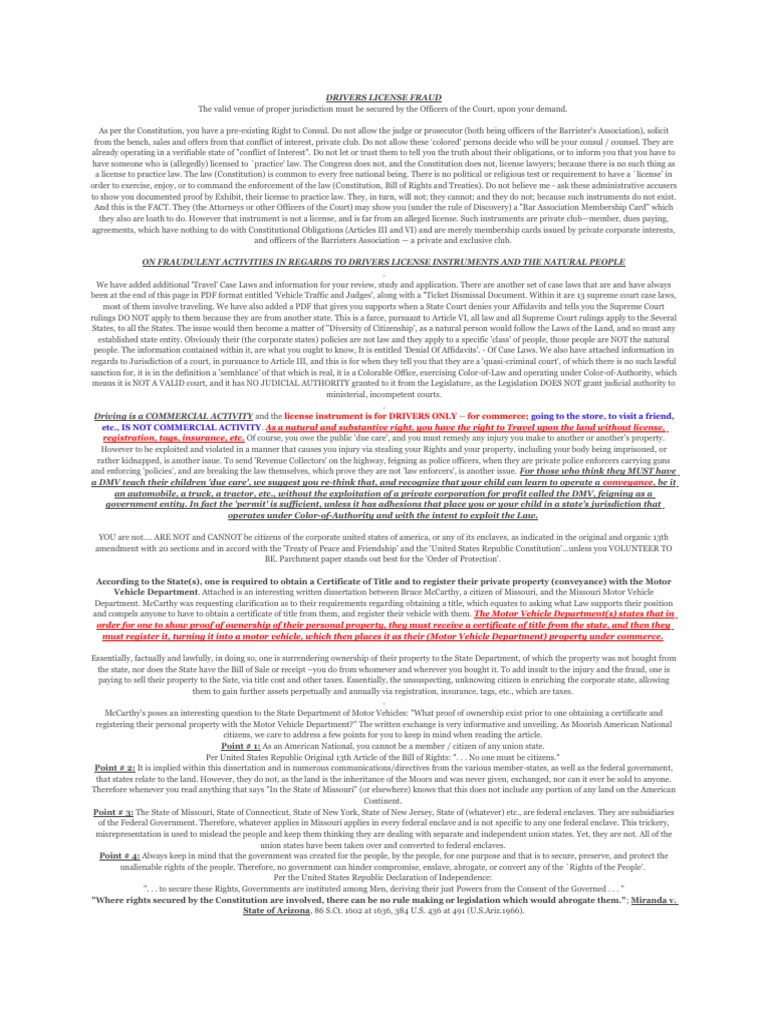 Drivers License Fraud - 012713 | PDF | Conspiracy (Criminal) | Crime ...