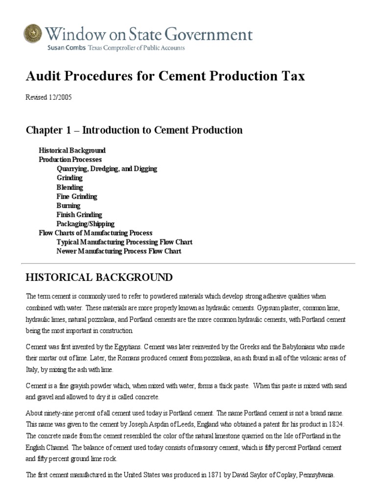 Chapter 1 - Introduction To Cement Production | PDF | Mill (Grinding ...