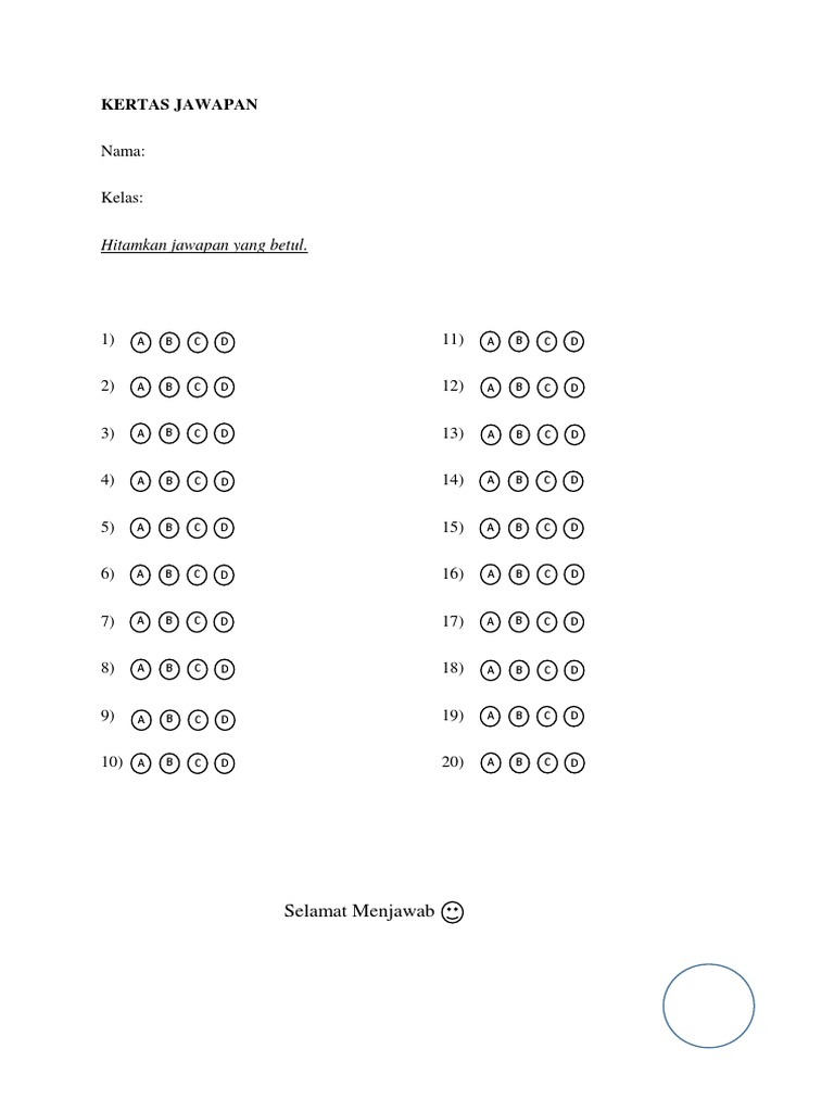 Kertas Jawapan | PDF
