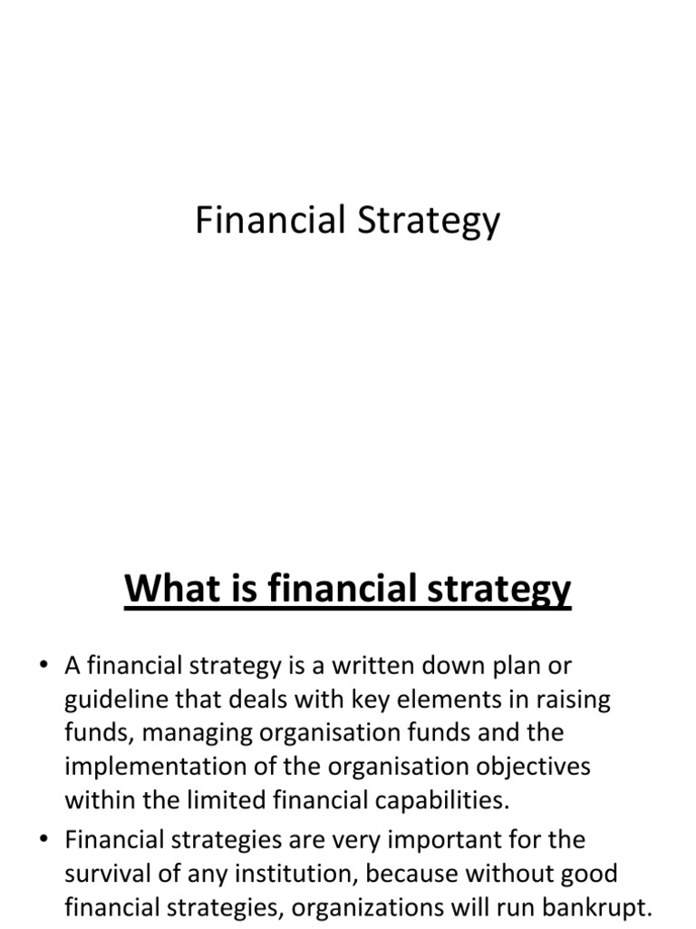 Financial Strategy | PDF | Financial Capital | Equity (Finance)