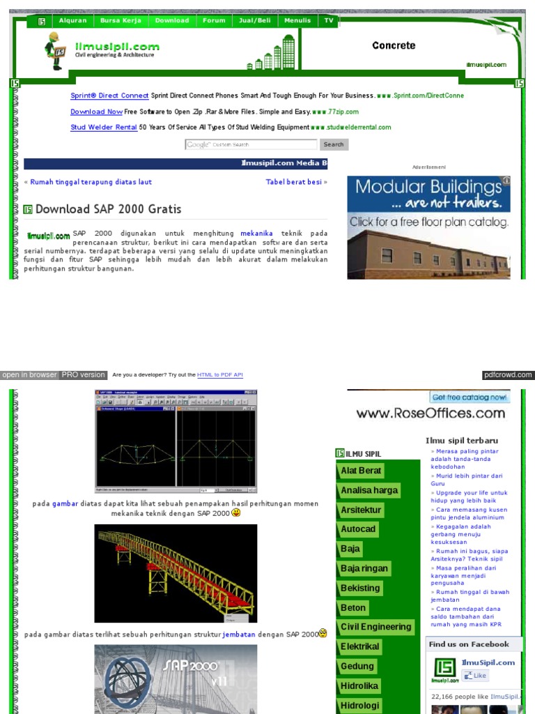 Sap 2000 Gratis Tutorial | PDF