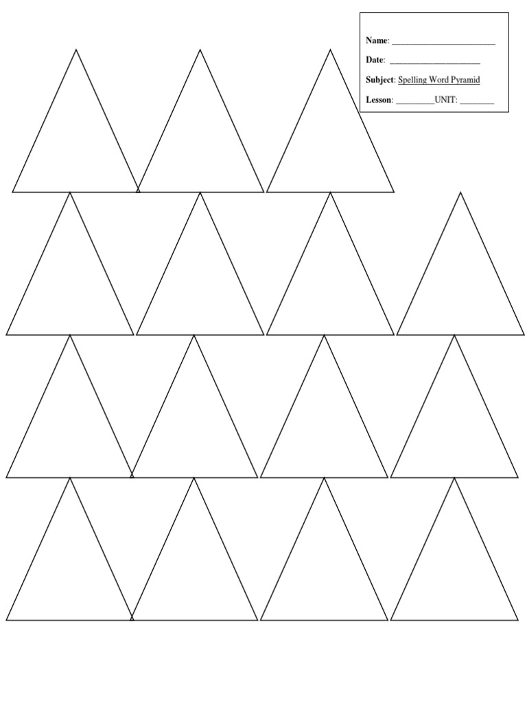 Spelling Word Pyramid | PDF