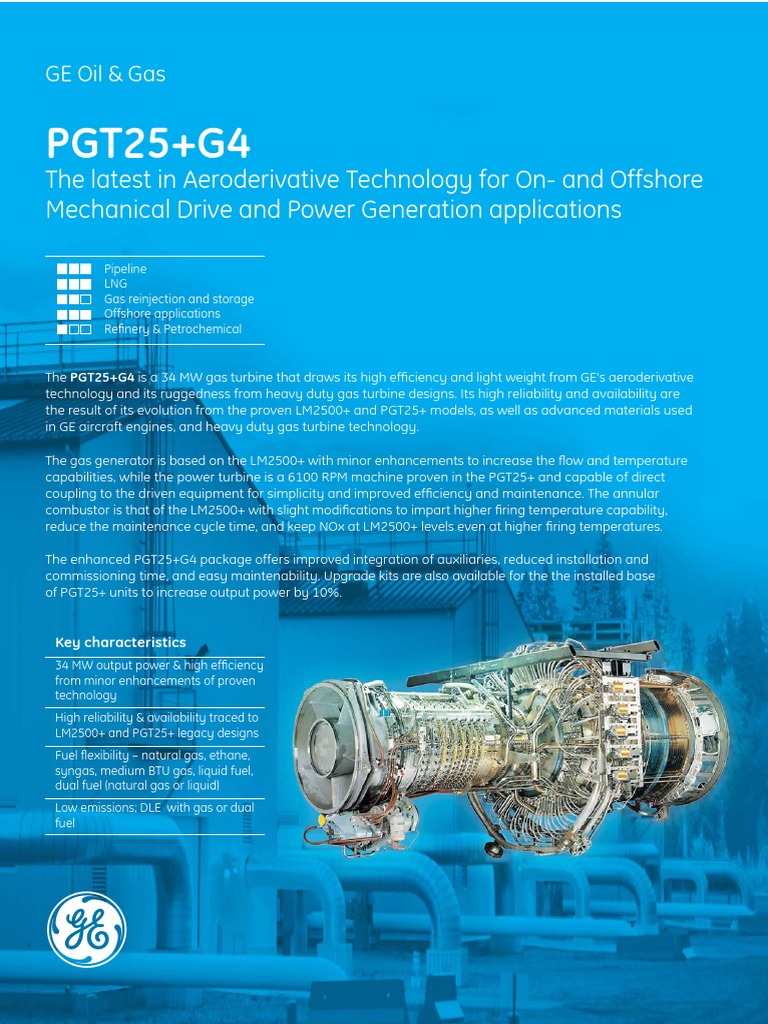 PGT25 G4 02-04-2010 | PDF | Gas Turbine | Natural Gas
