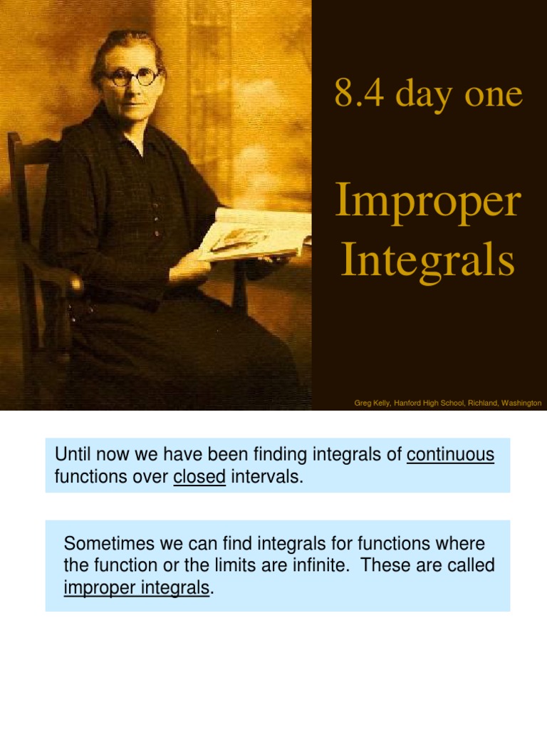 Improper Integrals | PDF | Integral | Complex Analysis