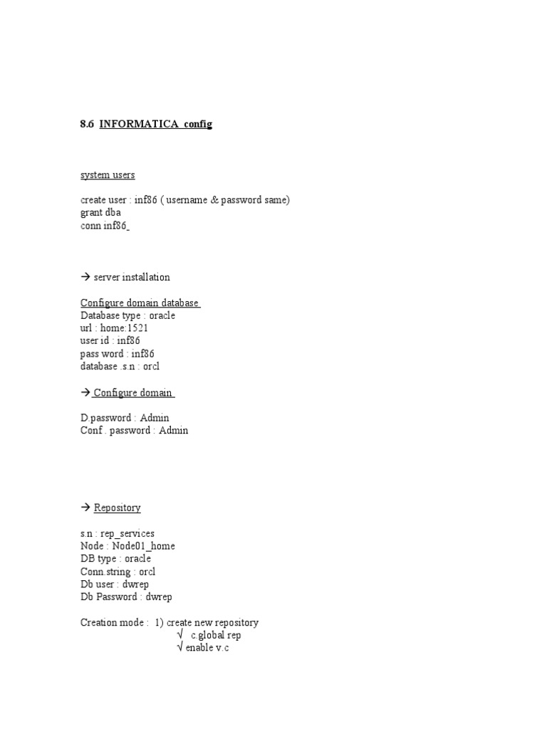 Informatica Configuration Guide | PDF | Computers