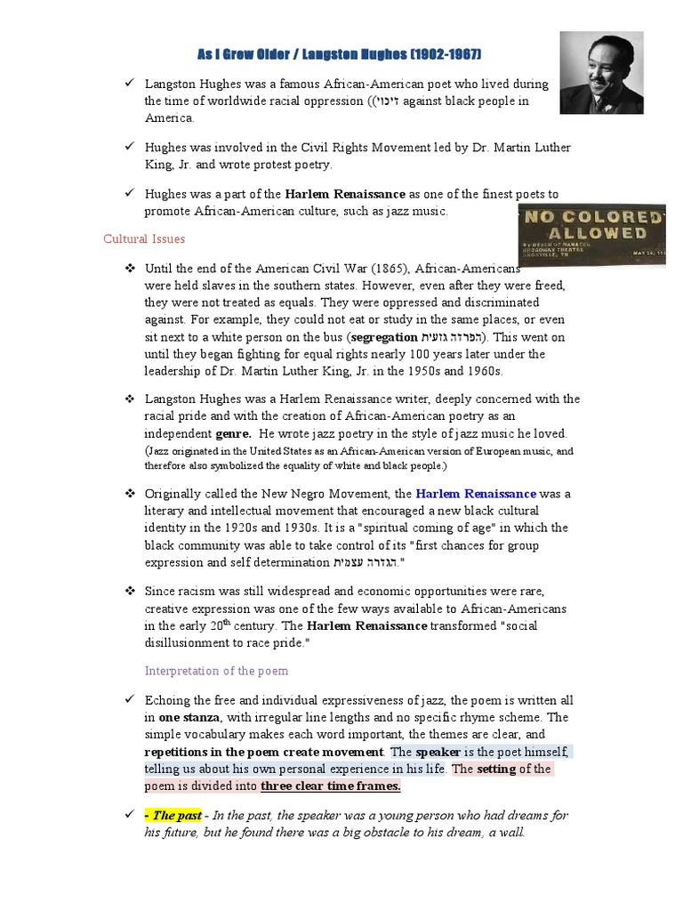 1 As I Grew Older | PDF | Harlem Renaissance