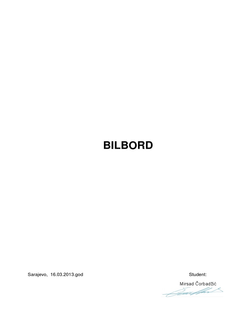Bilbord | PDF