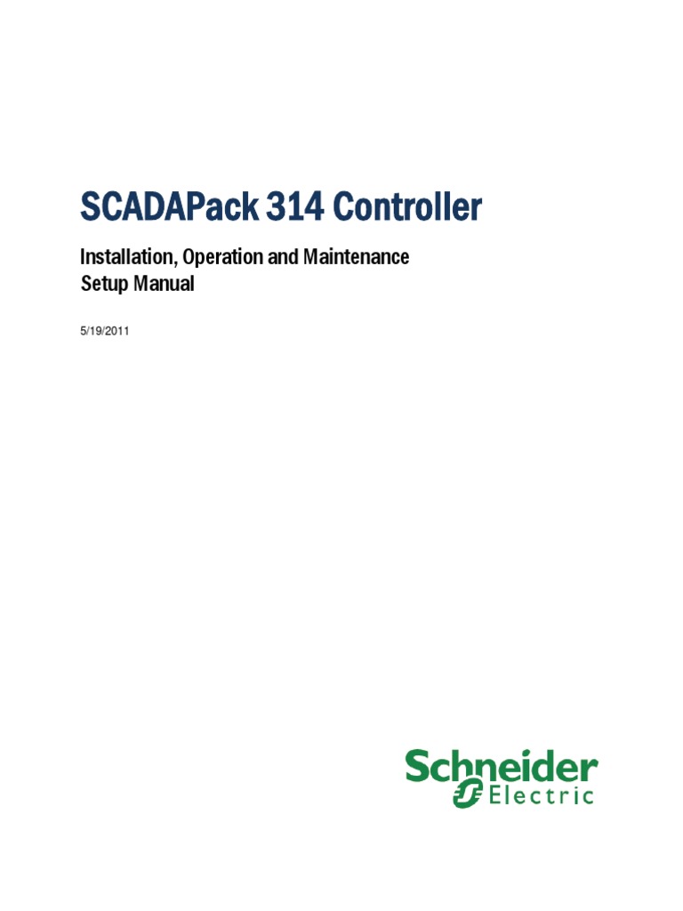 Scadapack 314 User Manual | PDF | Power Supply | Programmable Logic Controller