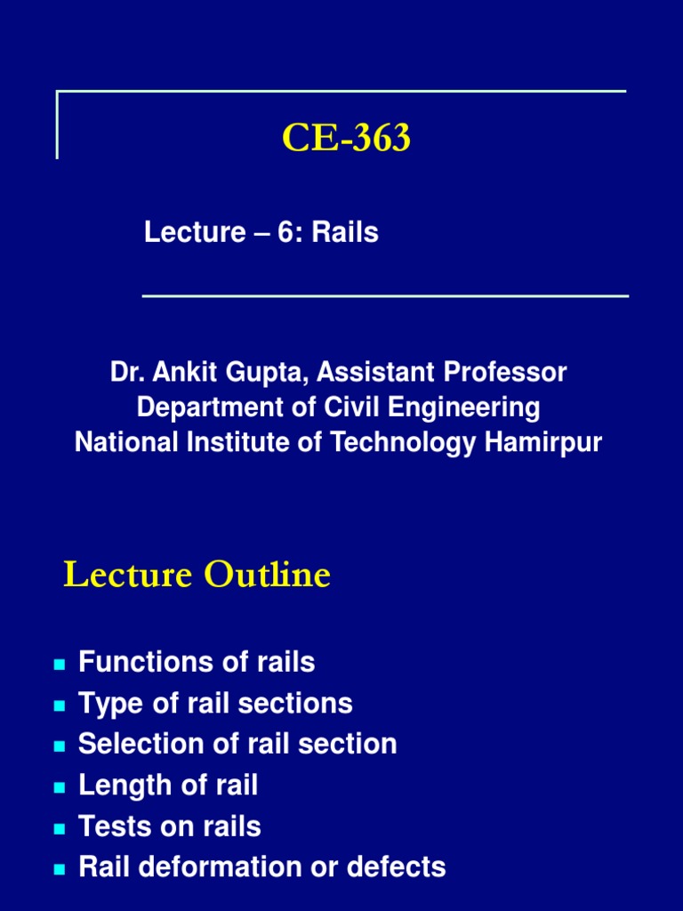 6: Rails | PDF | Track (Rail Transport) | Stress (Mechanics)