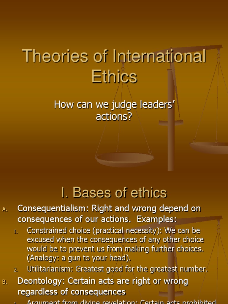 International Ethics | PDF | Utilitarianism | United Nations Security ...