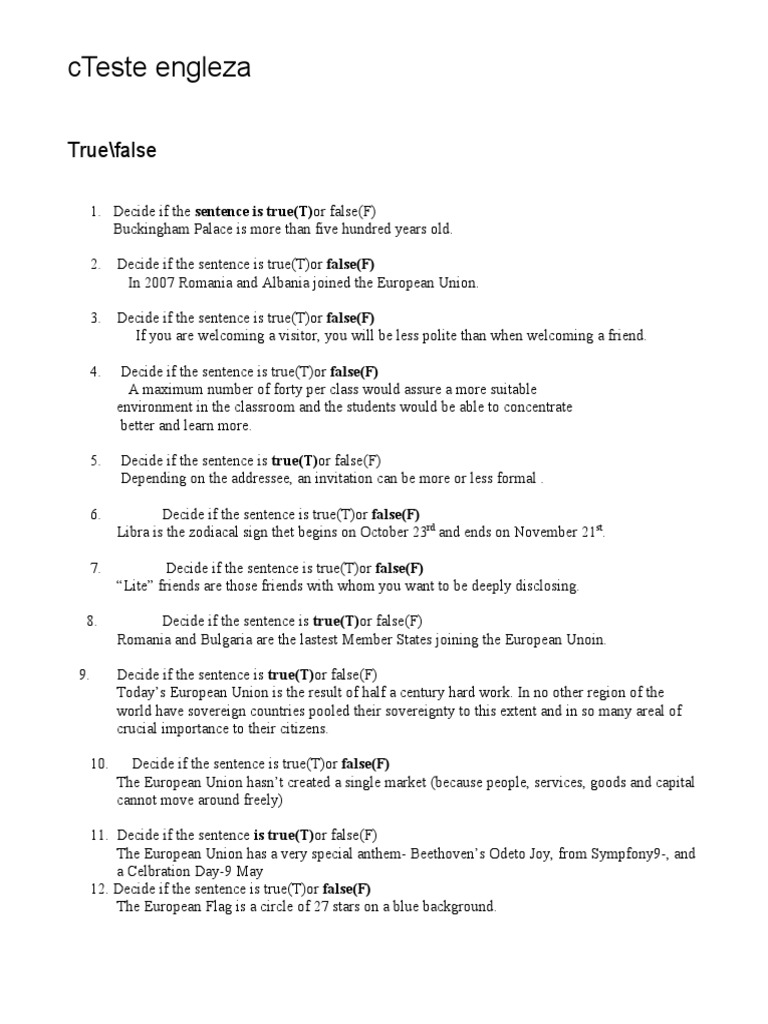 Teste Engleza | PDF | Government