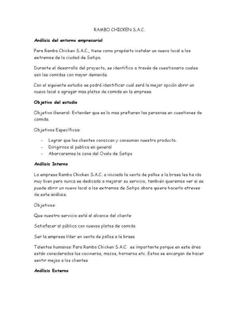 Rambo Chicken S | PDF