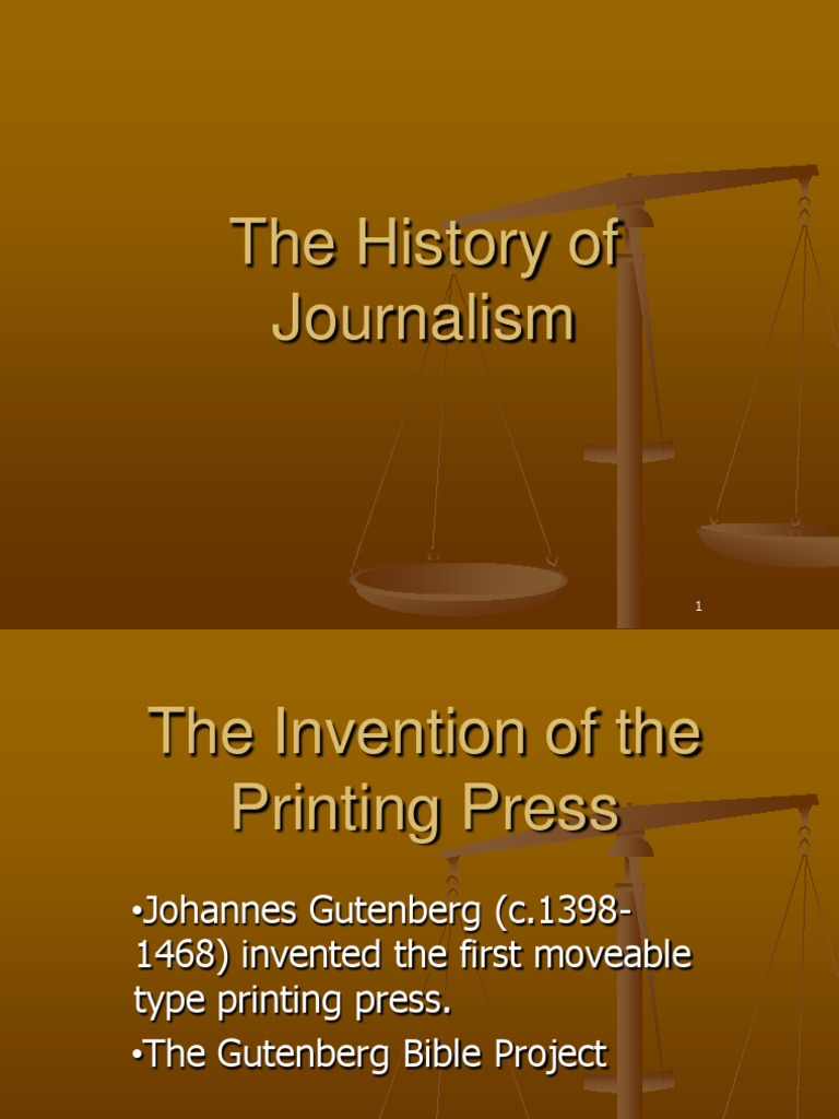 History Of Journalism PDF PDF First Amendment To The United States 