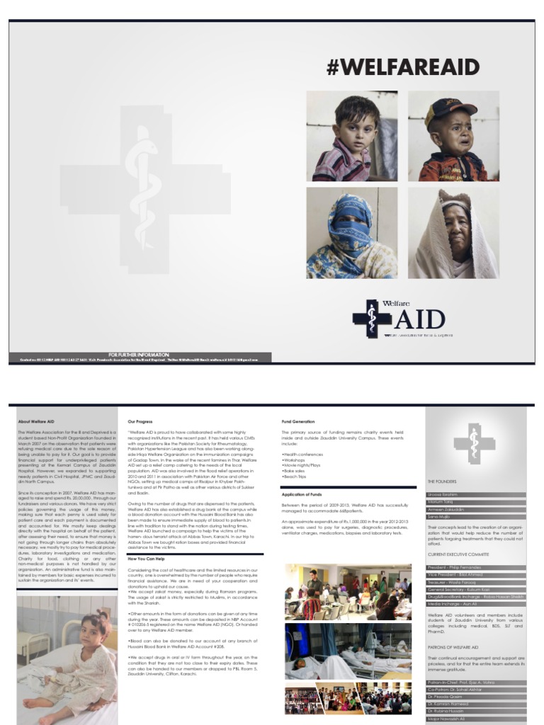 Welfare AID Brochure | PDF | Welfare | Hospital