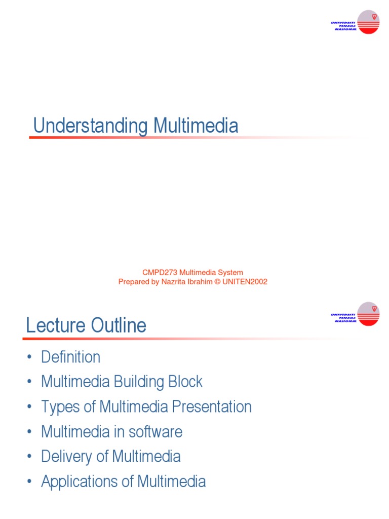 Understanding Multimedia: CMPD273 Multimedia System Prepared by Nazrita ...