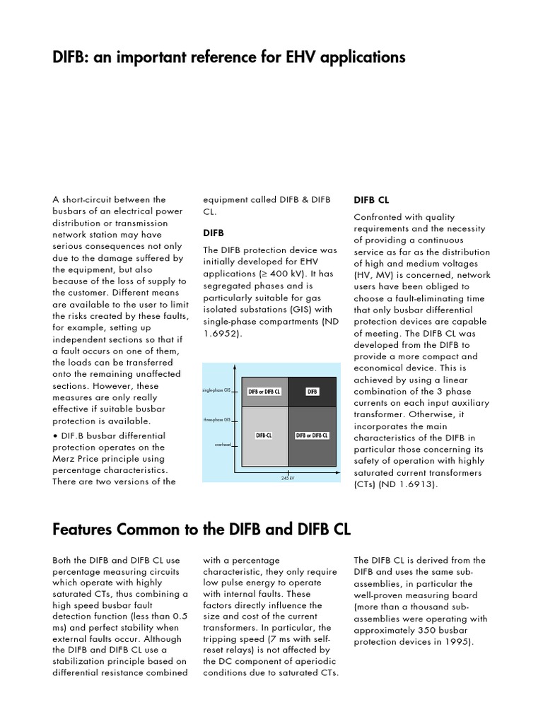 Differential Bus Protection | PDF | Relay | Ct Scan