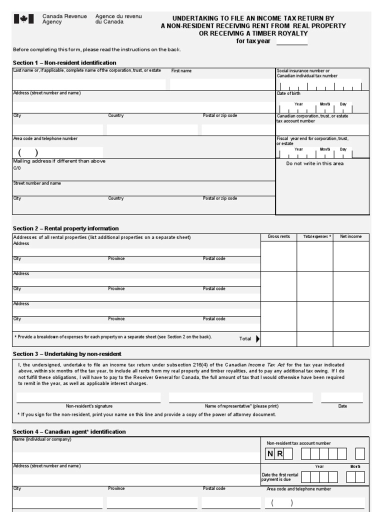 Undertaking To File An Income Tax Return by A Non-Resident | PDF ...