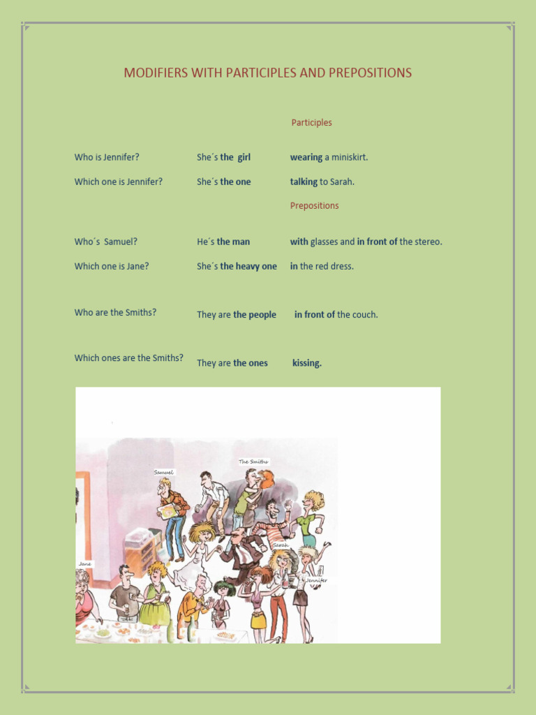 Modifiers With Participles and Prepositions.2 | PDF | Syntax | Grammar