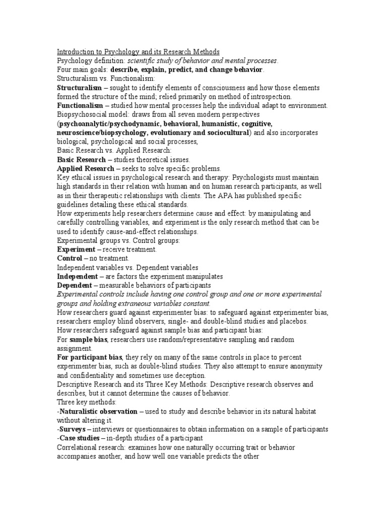 Psycho Notes | PDF | Neuron | Perception