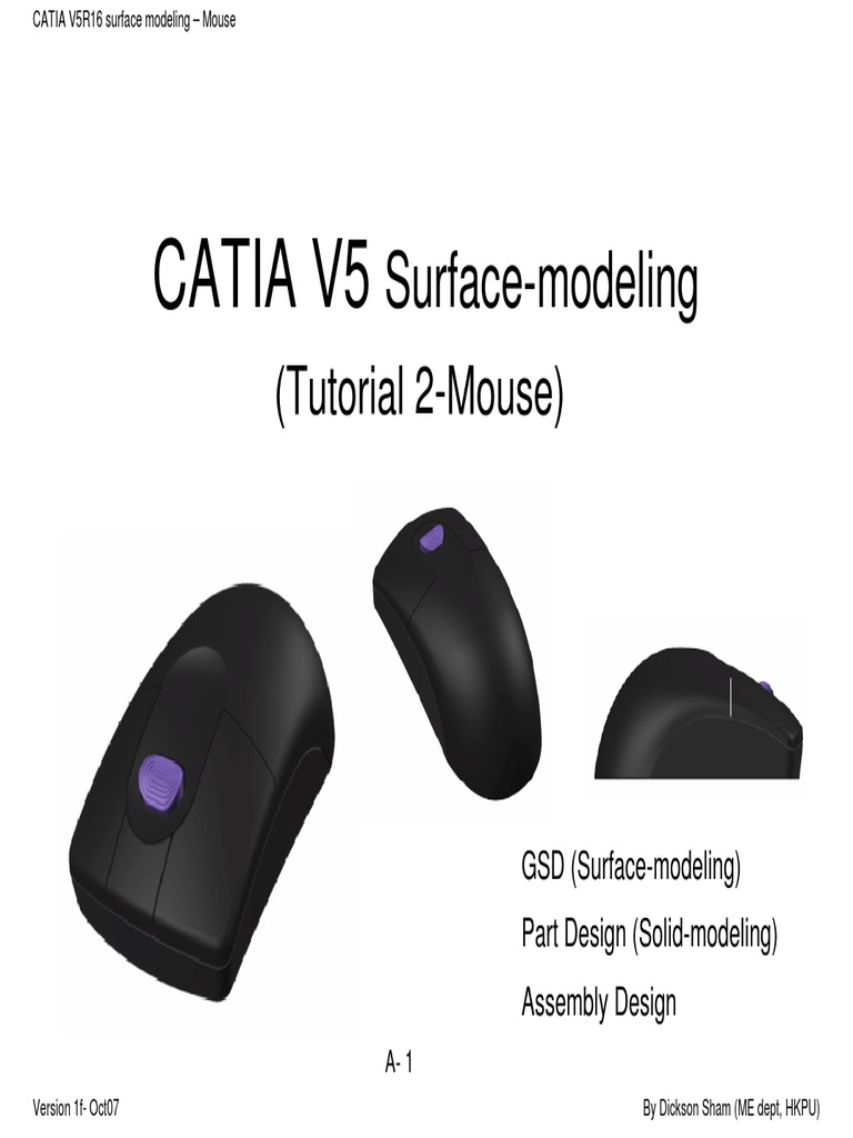 Creating 3D Curves from 2D Reference Sketches to Model a Computer Mouse ...