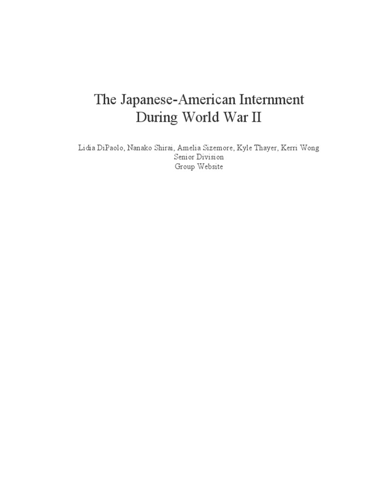The Japanese-American Internment During World War II | Download Free ...