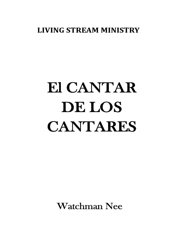 El Cantar de Los Cantares | PDF